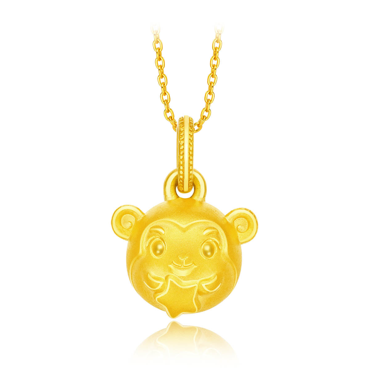 Chow Tai Fook 999 Pure 24K Gold Chinese Zodiac Rounded Face Pendant ...
