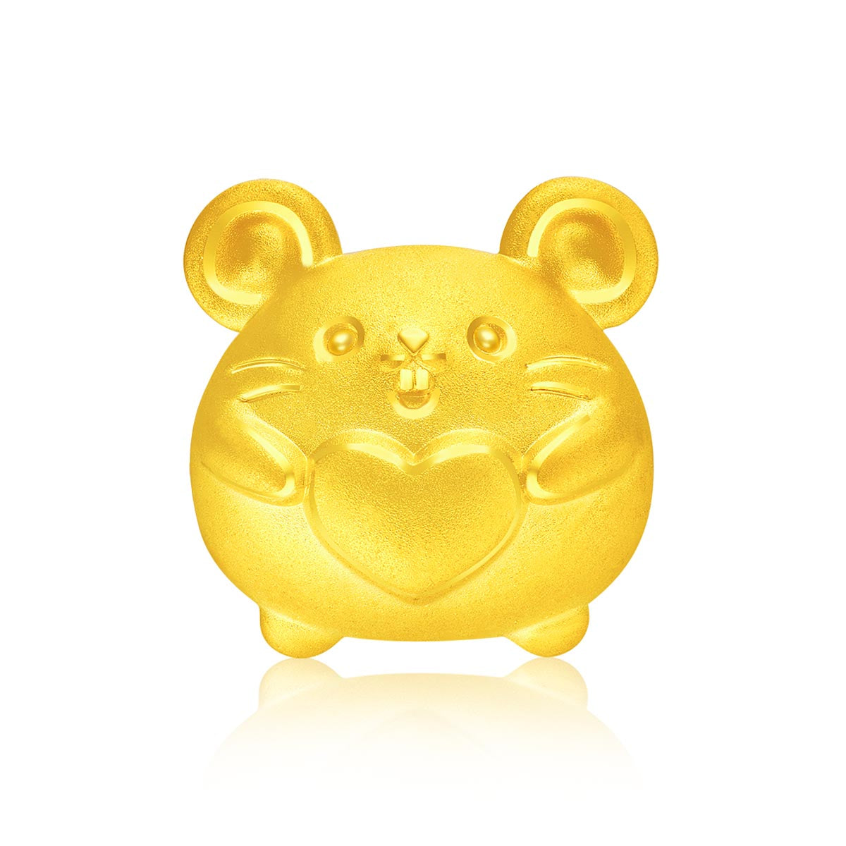 Chow Tai Fook 999 Pure 24K Gold Chinese Zodiac Mallows Beads Charm ...